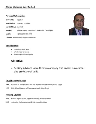 Ahmed CV English 1 | PDF