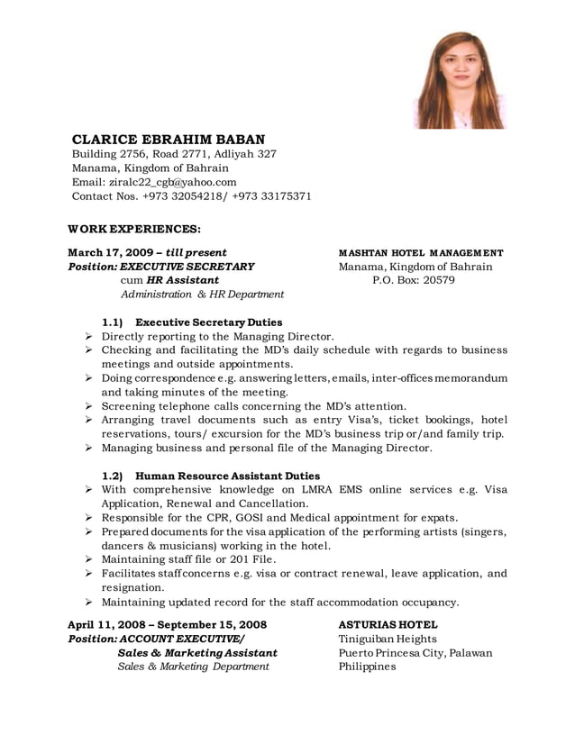 CLARICE EBRAHIM BABAN - Curriculum Vitae | PDF
