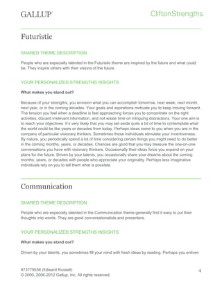 Edward Russell Gallup Strengths Report | PDF