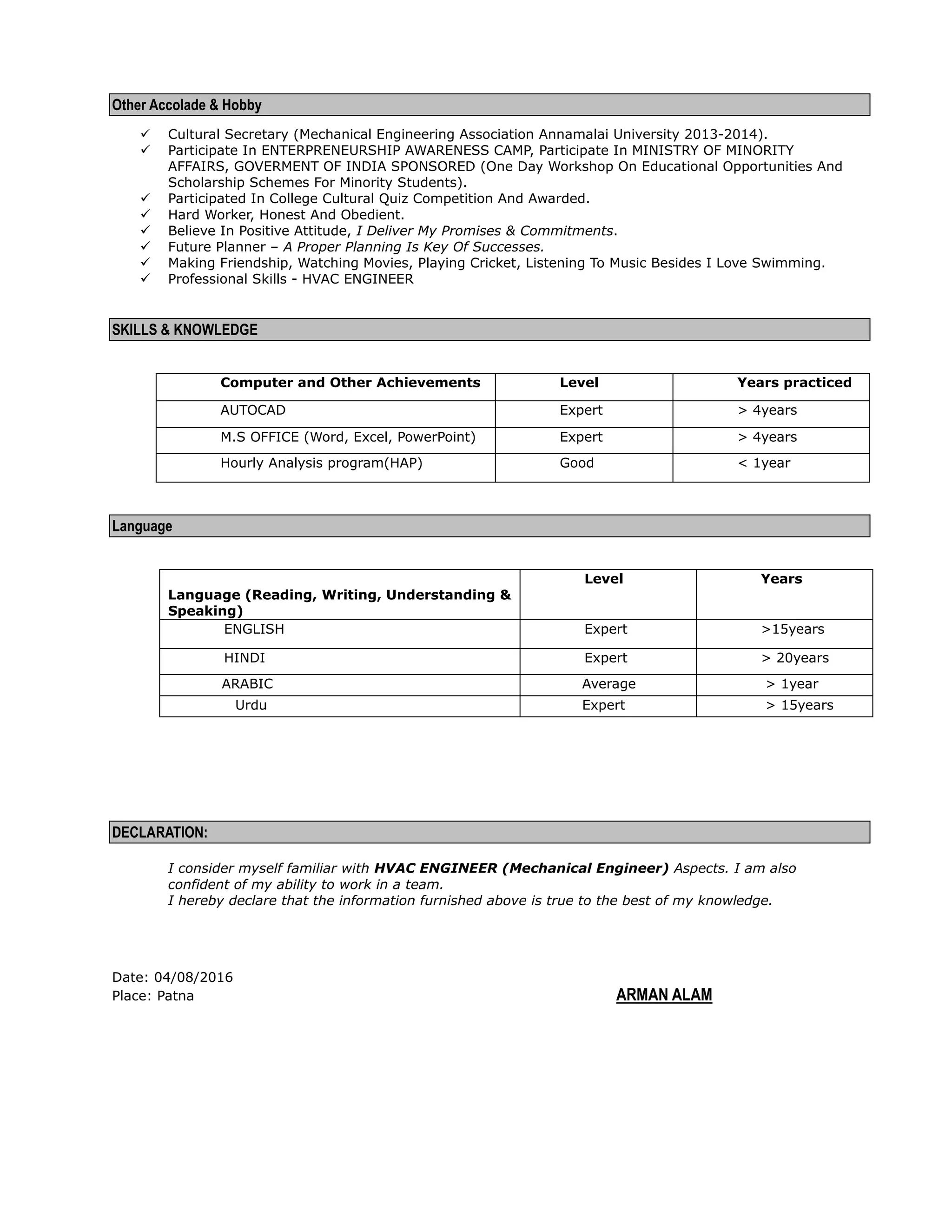 New C_V (ARMAN) | PDF