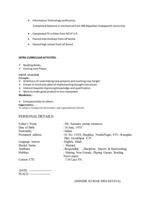 CURRICULUM_VITAE_SHISHIR | PDF
