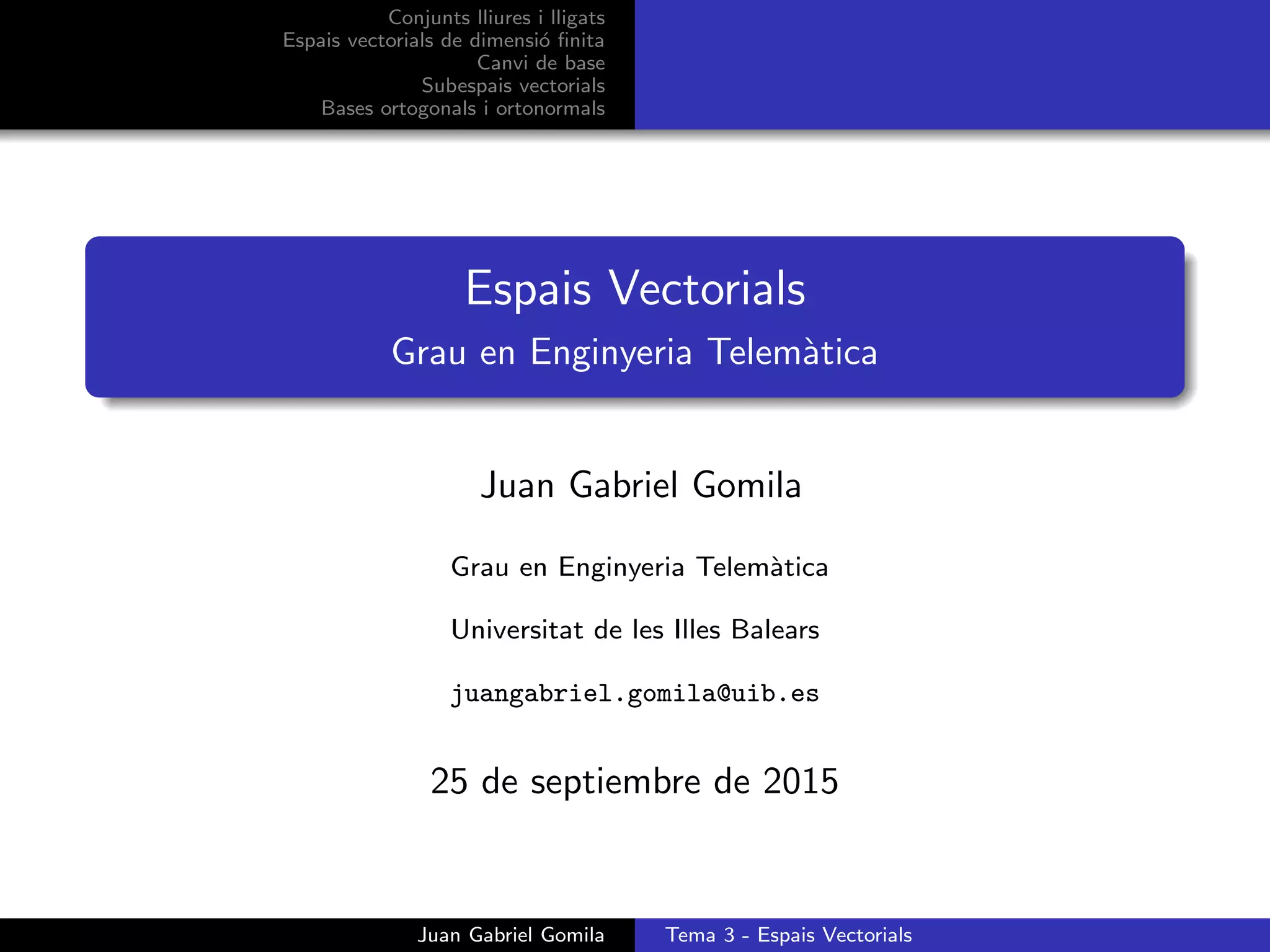 Espais Vectorials de Dimensió Finita | PDF