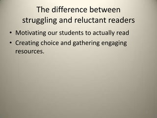 B5 reluctant readers | PPTX