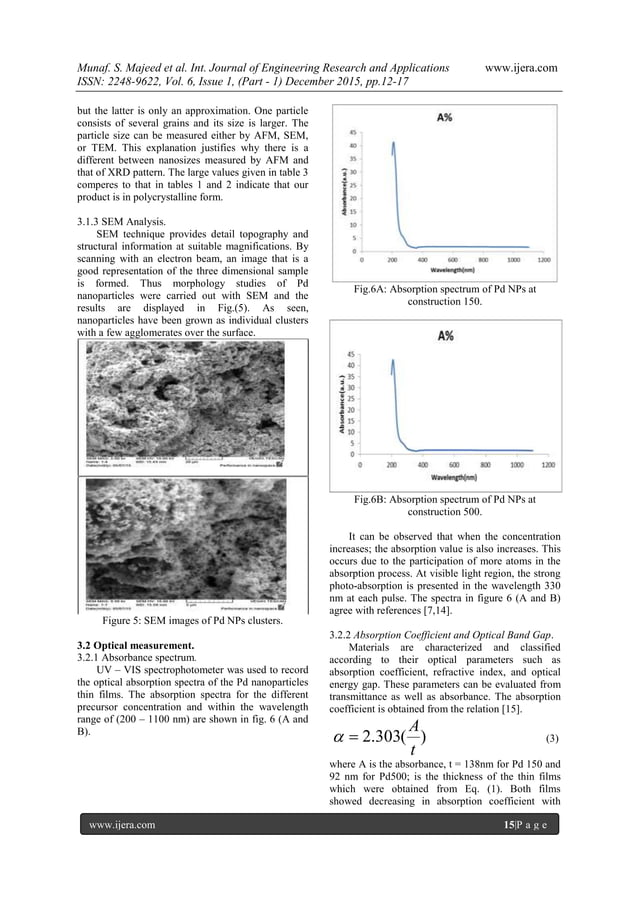 Studying the Structure and the Optical Properties of Pd Nanoparticles Affected by Precursor ...