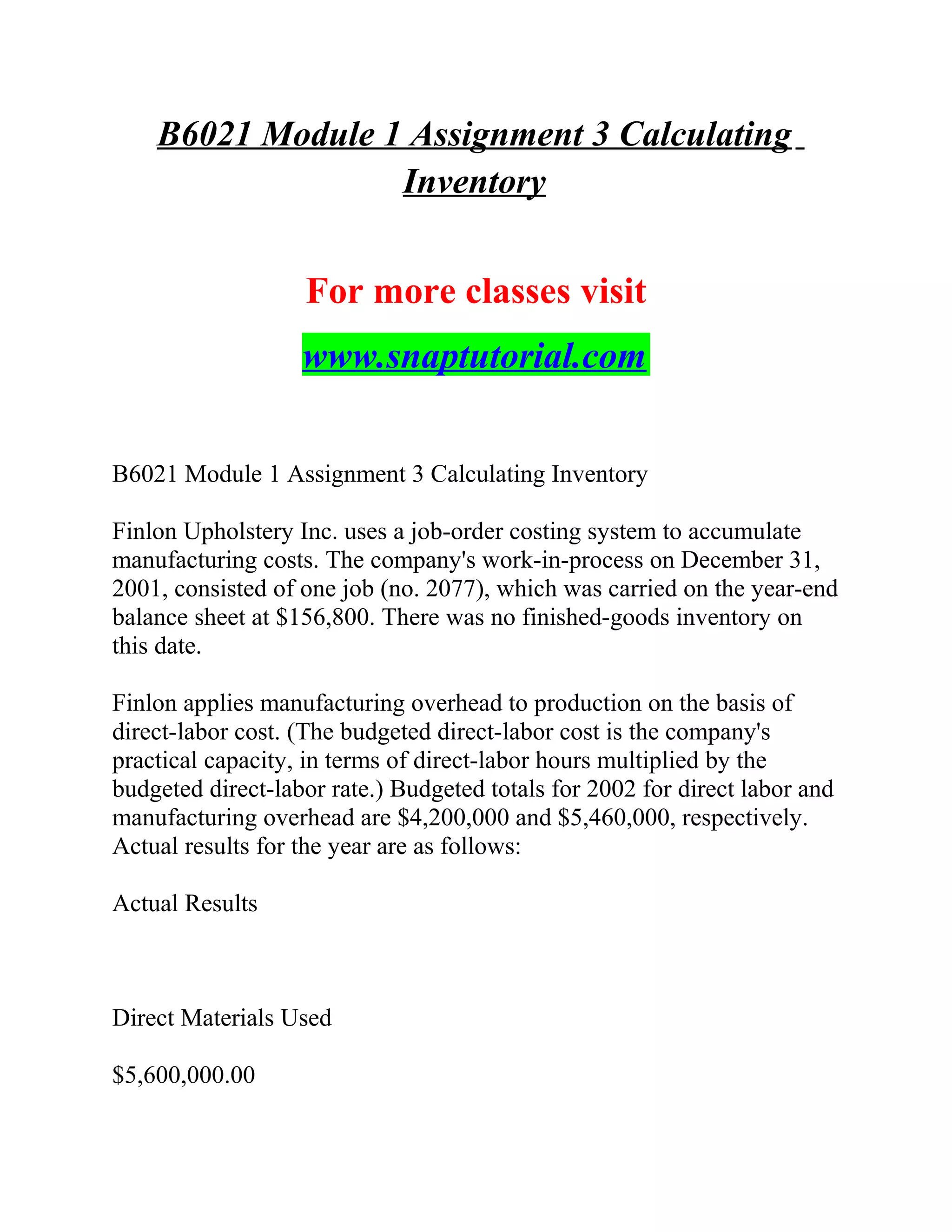 B6021 EXceptional Education/snaptutorial.COM | PDF