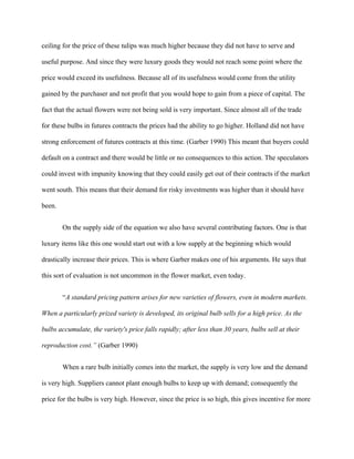Tulip Mania Paper | PDF