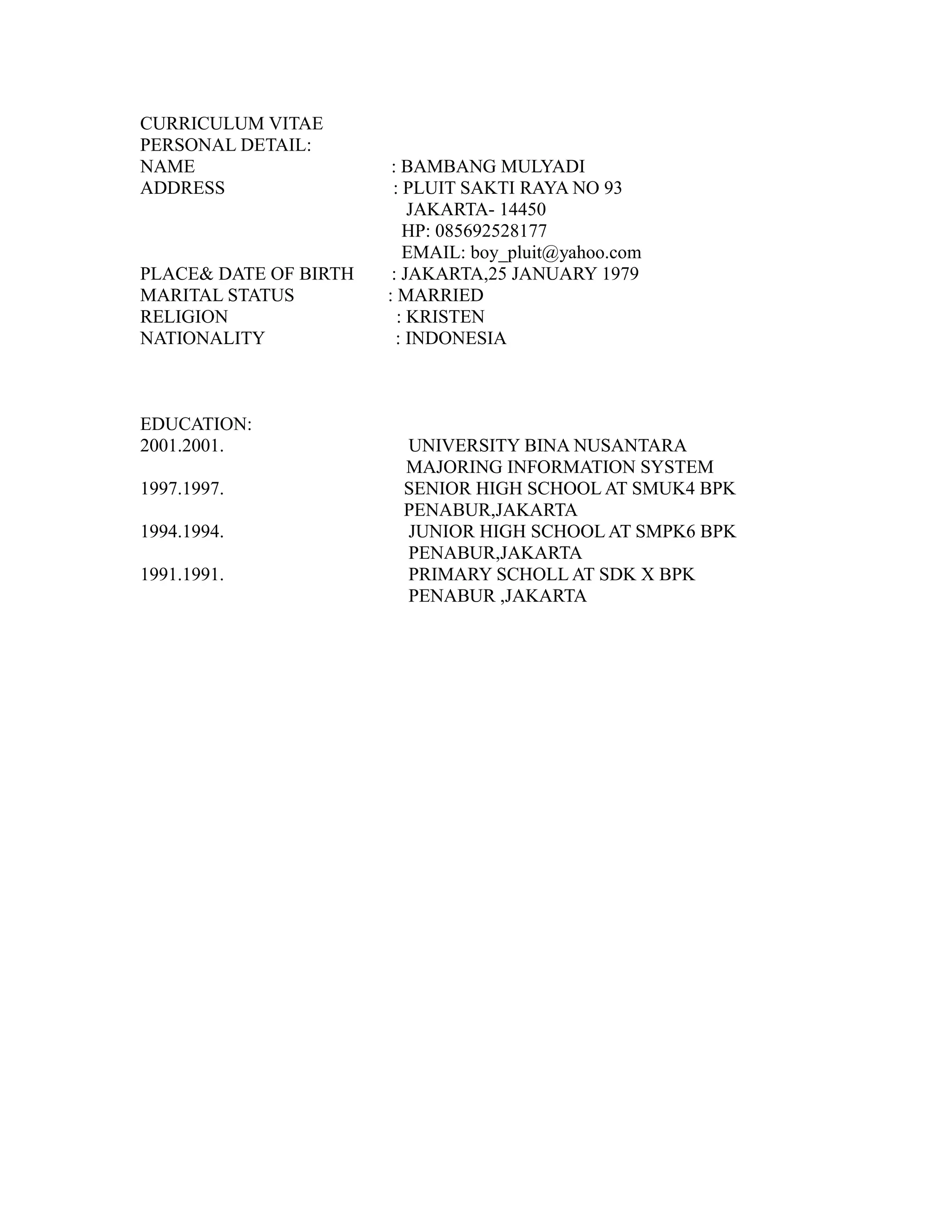 CURRICULUM VITAE | DOC