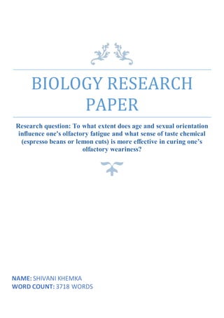 BIOLOGY RESEARCH PAPER | PDF