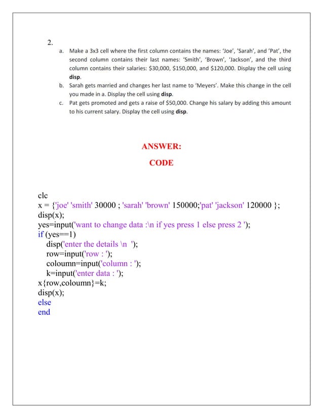 B61301007 matlab documentation | DOCX