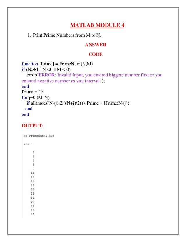 B61301007 matlab documentation