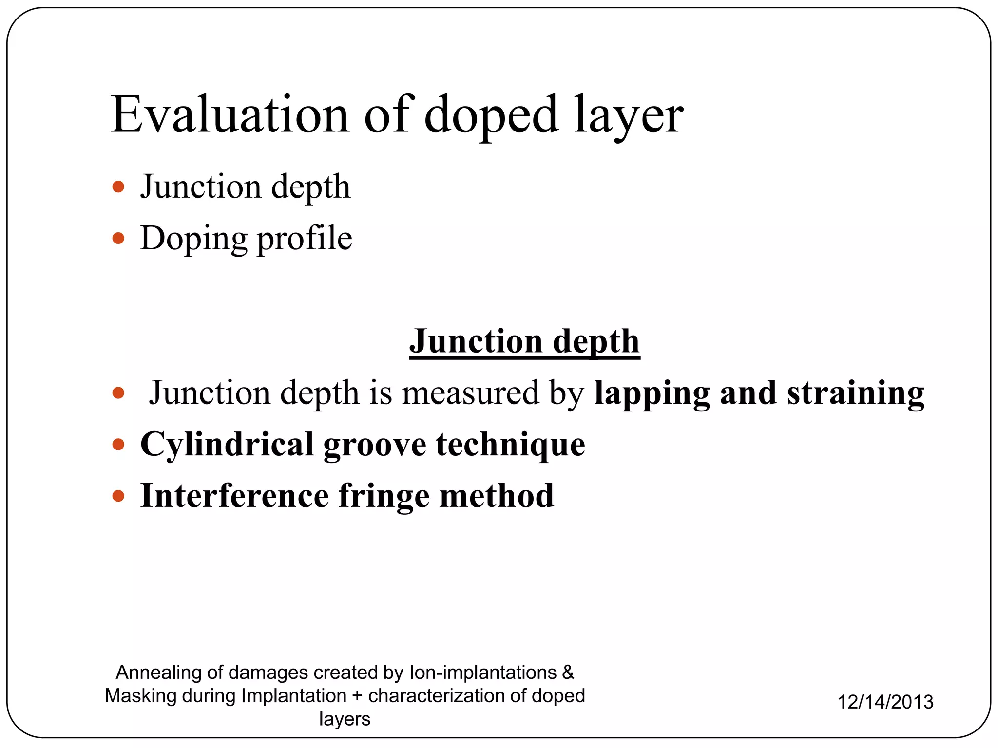 vlsi annealing and masking | PPTX