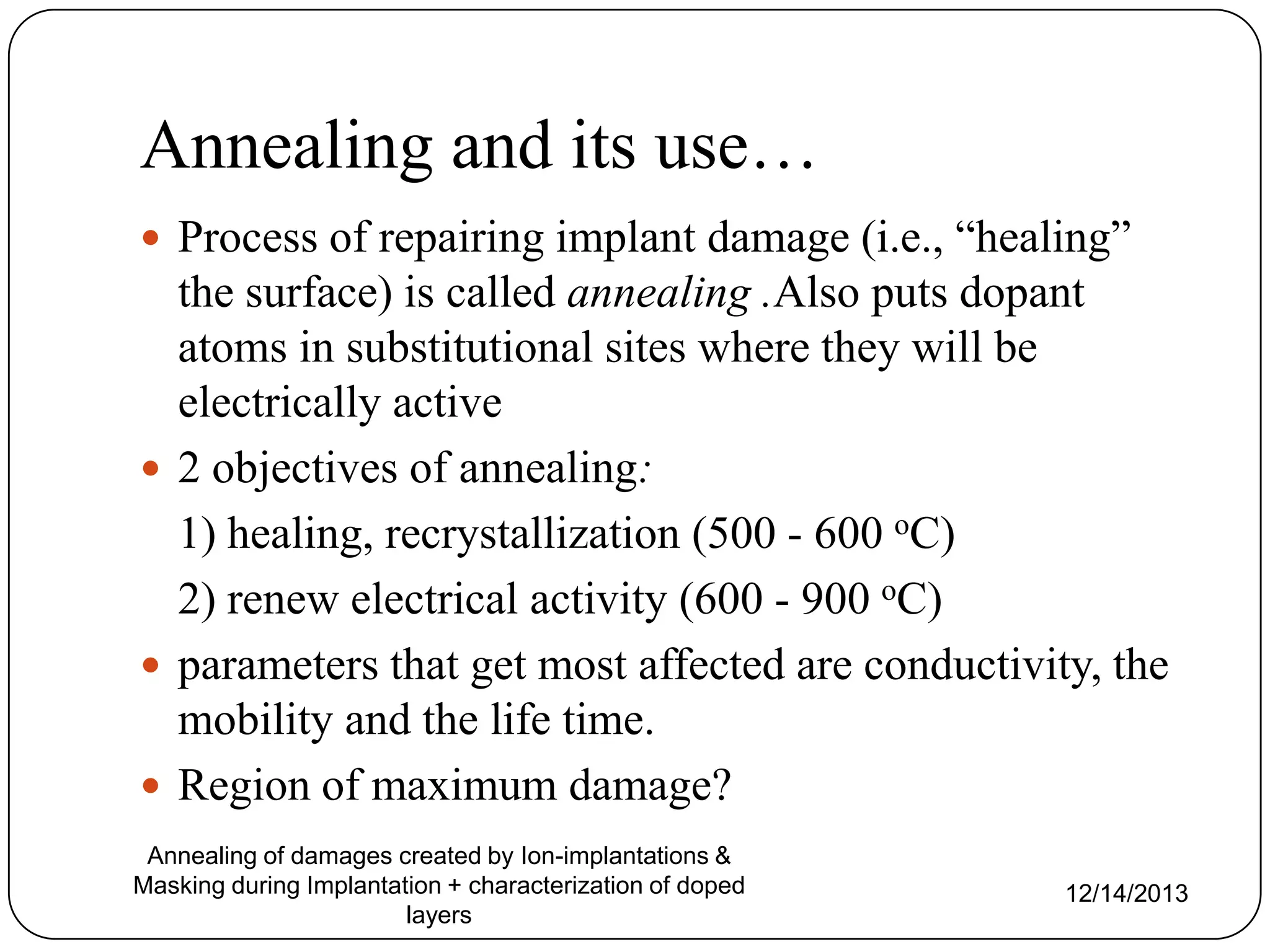 vlsi annealing and masking | PPTX