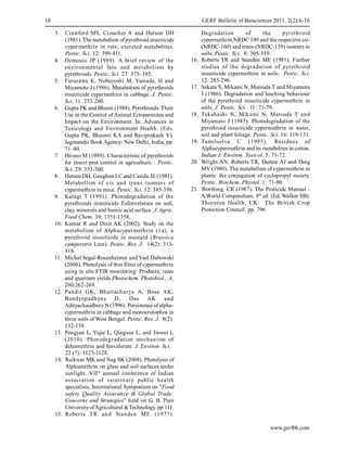 Photolysis of alphacypermethrin as thin film | PDF | Chemistry | Science