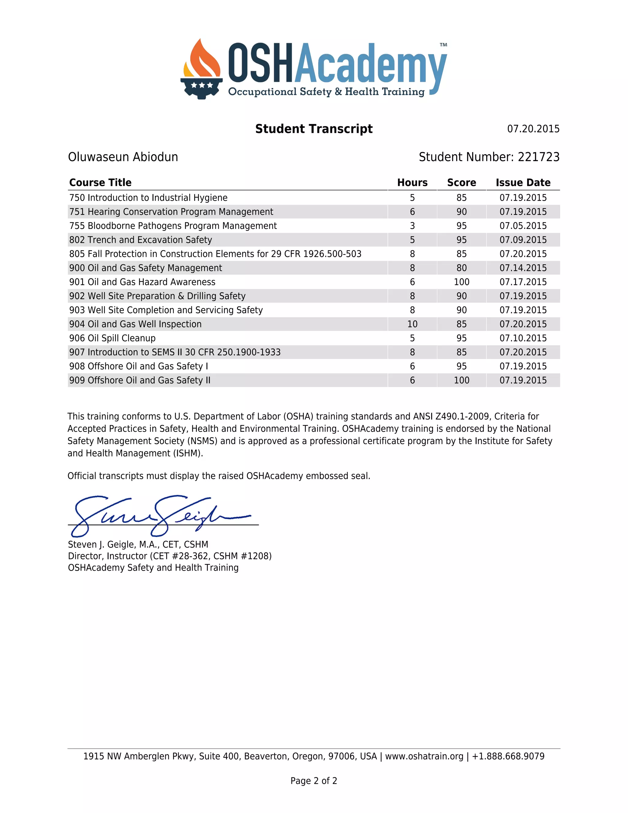 OSHA_transcript_2015 | PDF