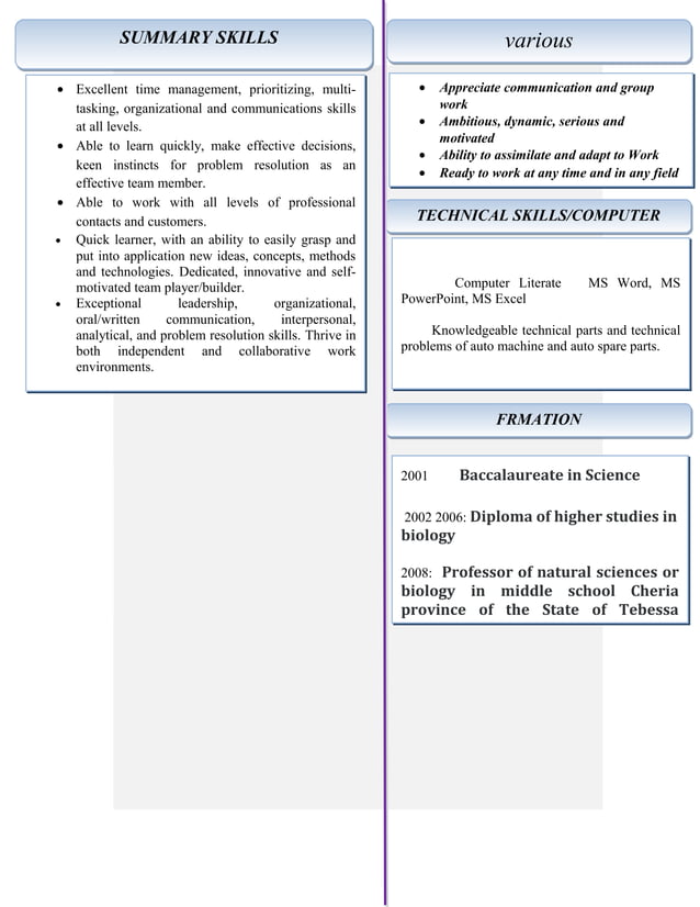 sidali CV | PDF