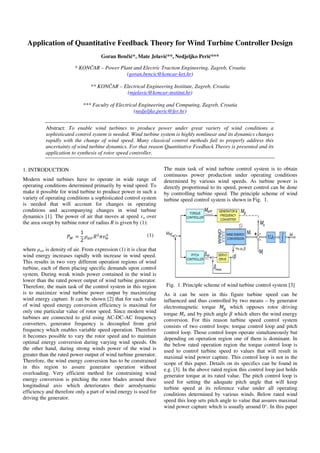 Application of Quantitative Feedback Theory for Wind Turbine Controller Design | PDF