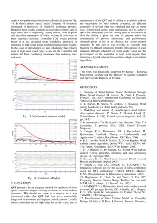 Application of Quantitative Feedback Theory for Wind Turbine Controller Design | PDF