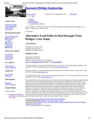 Alternative Load Paths in Steel through-Truss Bridges_ Case Study ...