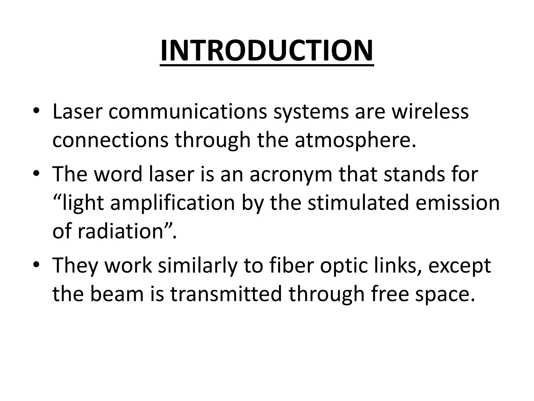 Data transmission using laser | PPTX