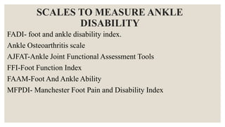 ANKLE DISABILITY | PPTX