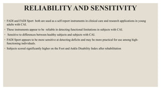 ANKLE DISABILITY | PPTX