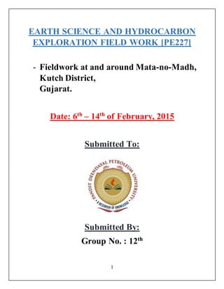 EARTH SCIENCE AND HYDROCARBON EXPLORATION FIELD WORK | PDF