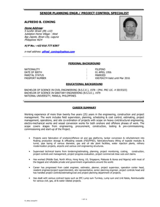 CV_Alfred_Coning2014 | PDF