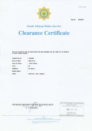 Clearance | PDF | Crime & Harmful Acts to Individuals, Society & Human Right Violations ...