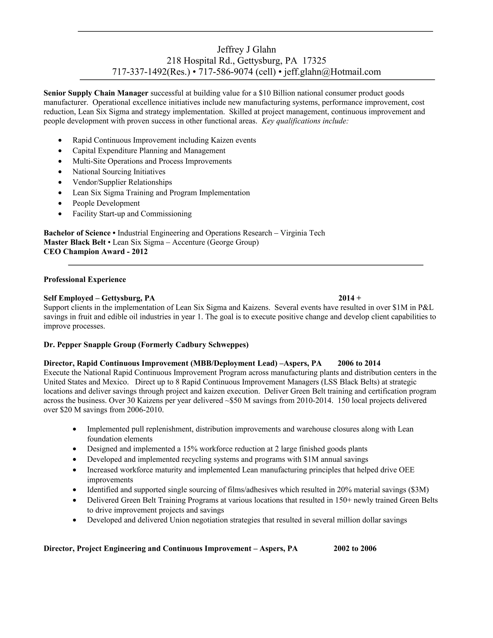RESUME Jeffrey_J_Glahn_06.18.15