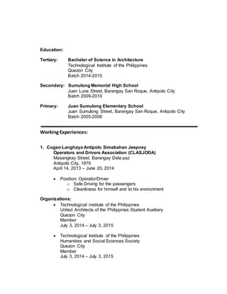 RESUME Dems | PDF