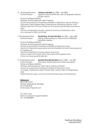 Radhuan CV 2015 latest | DOCX
