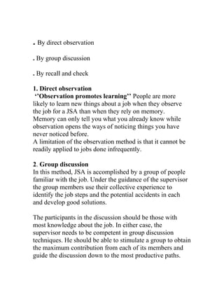 JOB SAFETY ANALYSIS | DOC