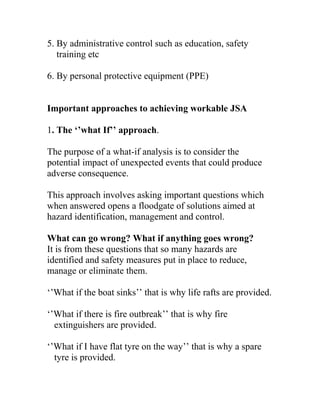 JOB SAFETY ANALYSIS | PDF