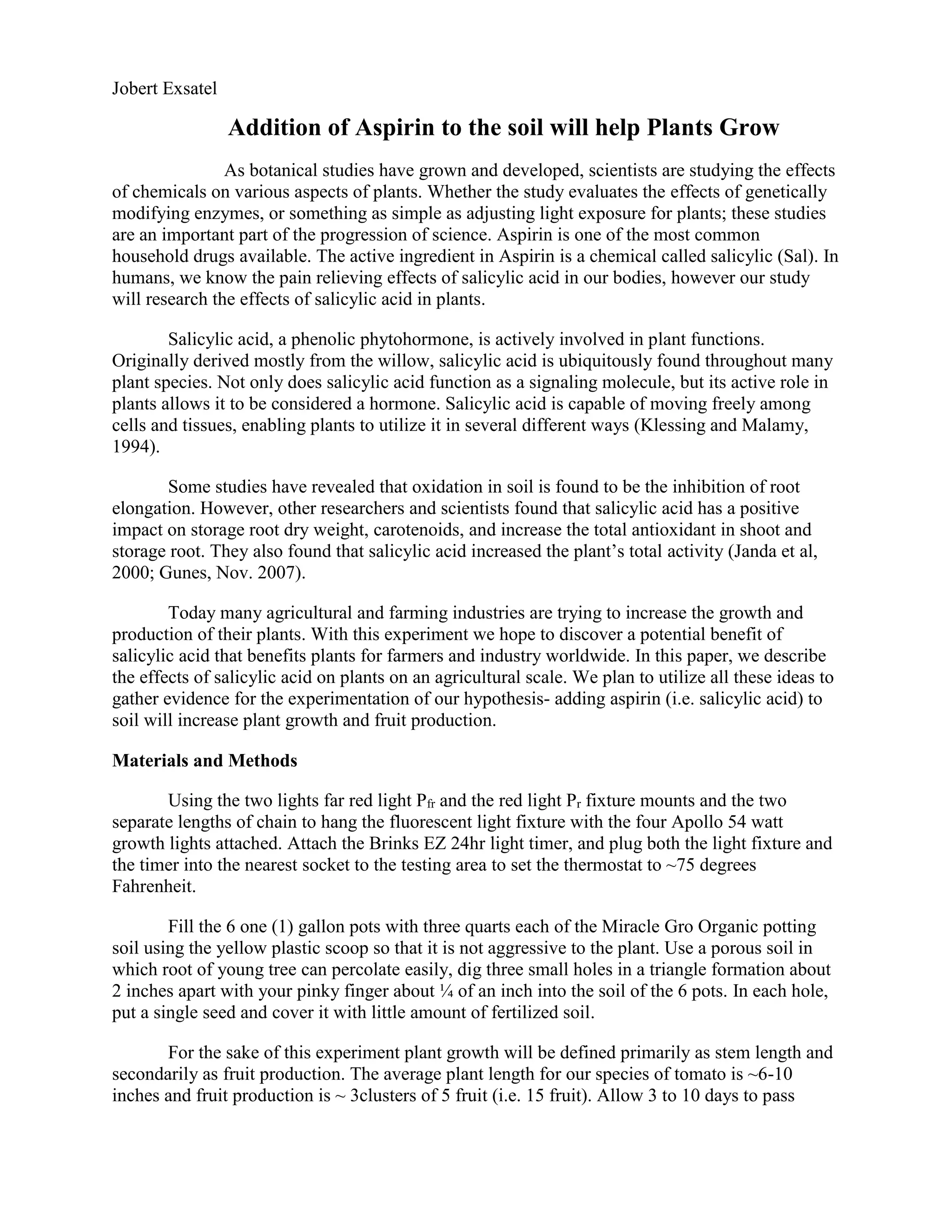 Botany Project | PDF