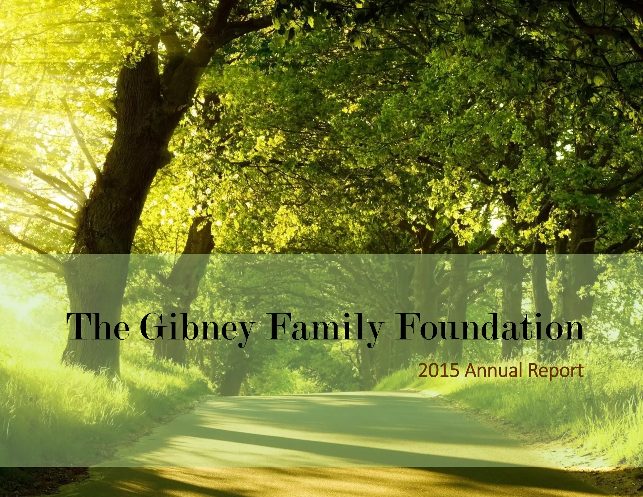 2015 TGFF Annual Report eversion | PPT