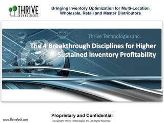 Inventory Optimization for Multi-Location Distribution | PPTX