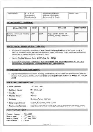 NOEL CV | PDF