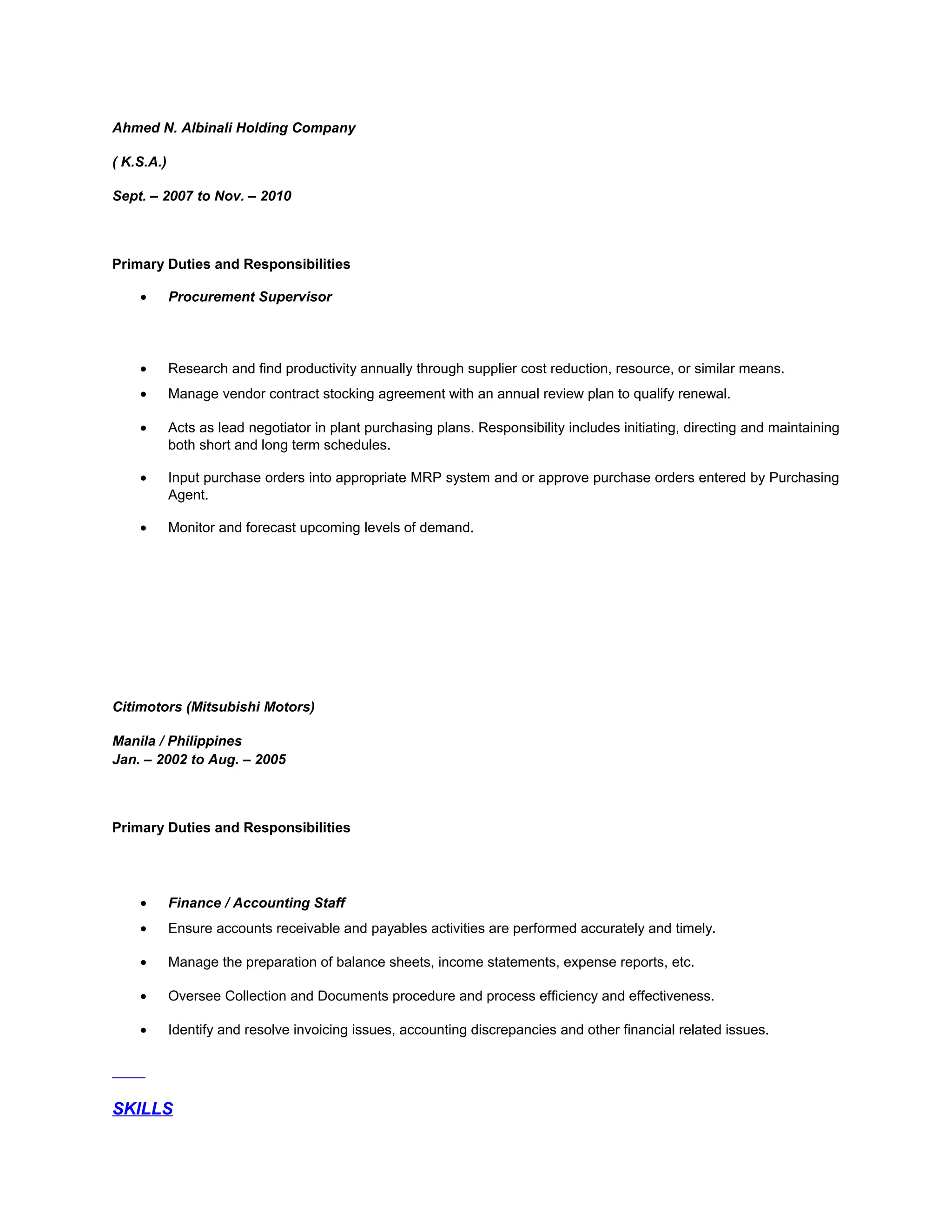 Updated Resume 2015 | DOC