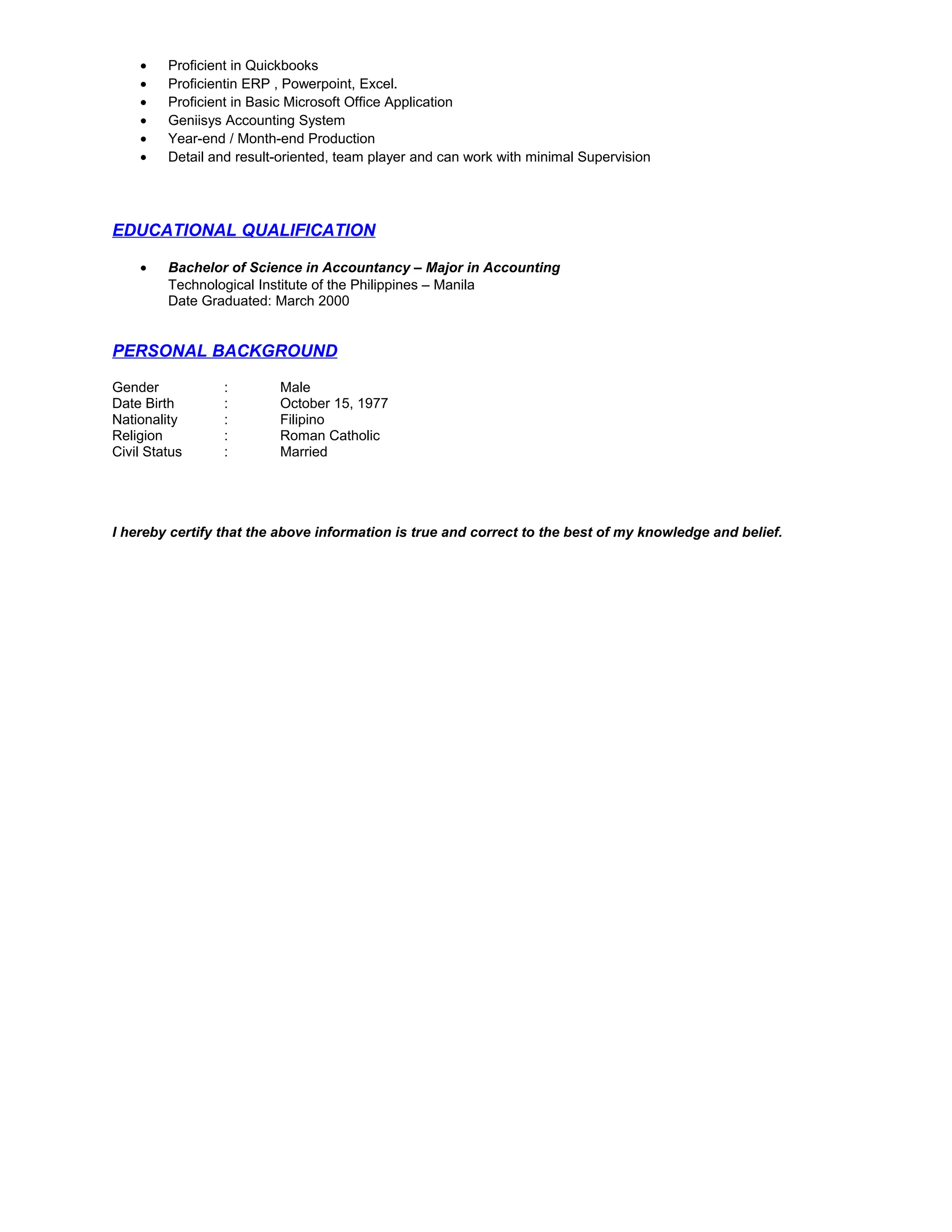 Updated Resume 2015 | DOC