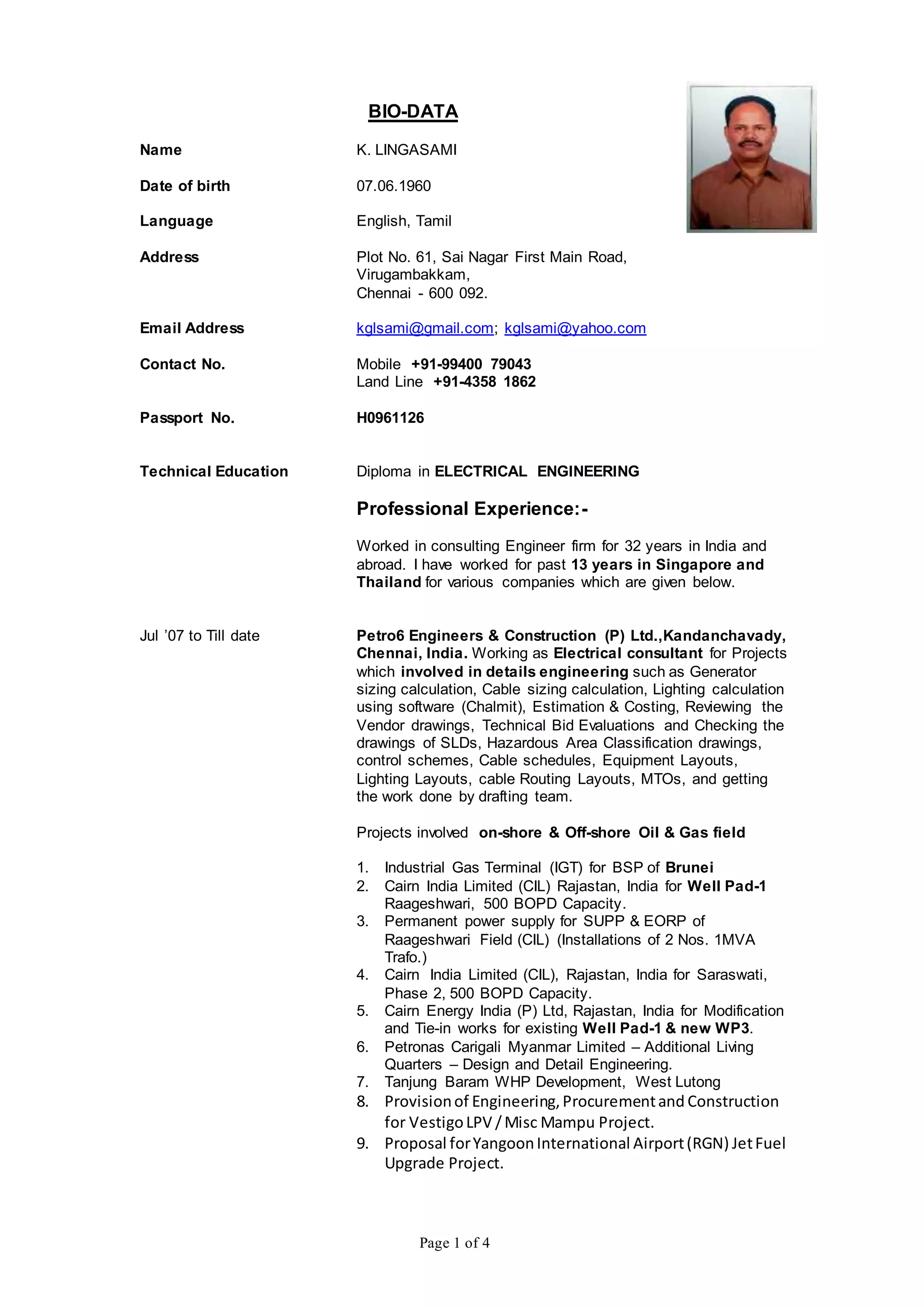 Resume - Lingasami K | DOCX