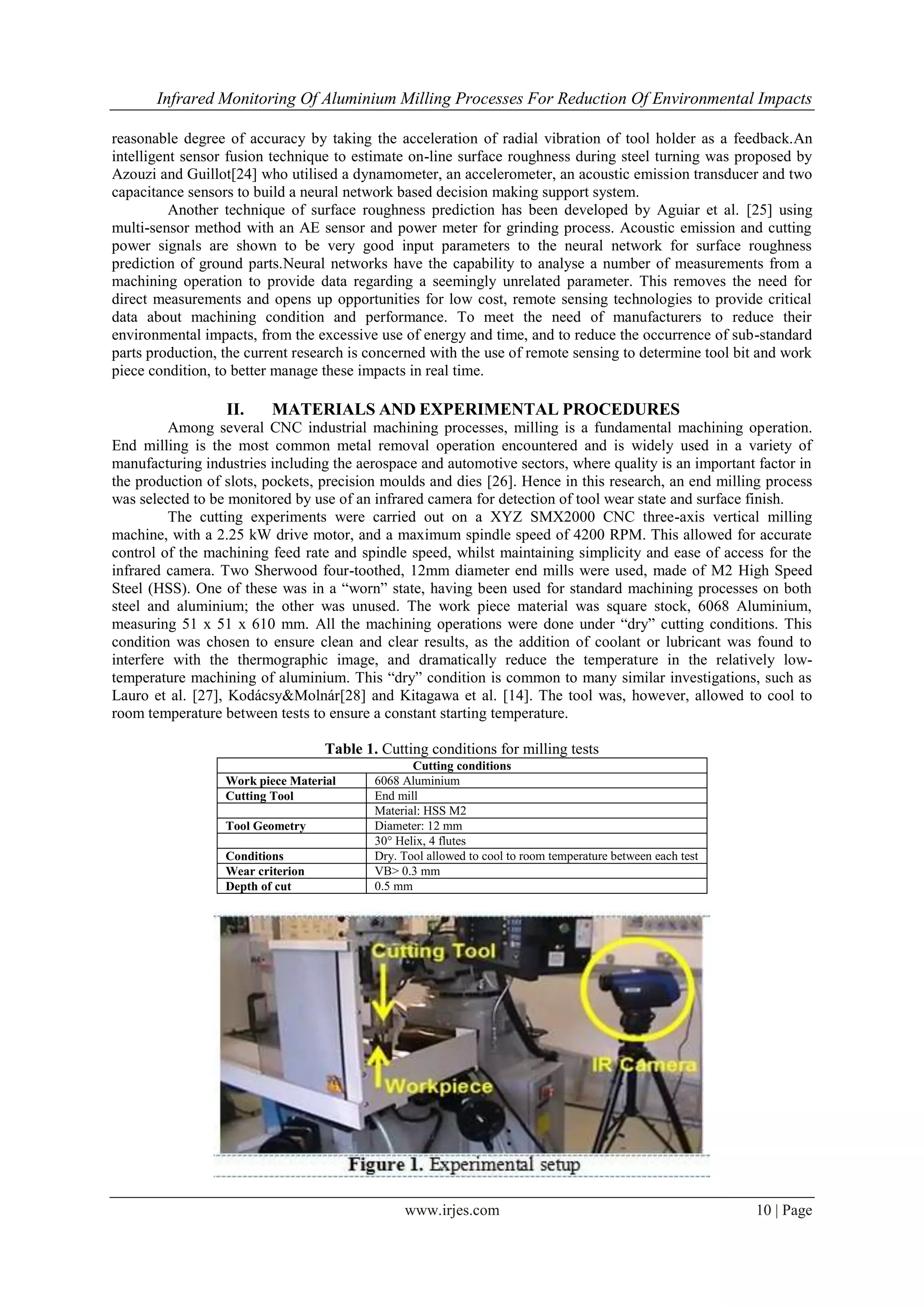 Infrared Monitoring of Aluminium Milling Processes for Reduction of Environmental Impacts | PDF