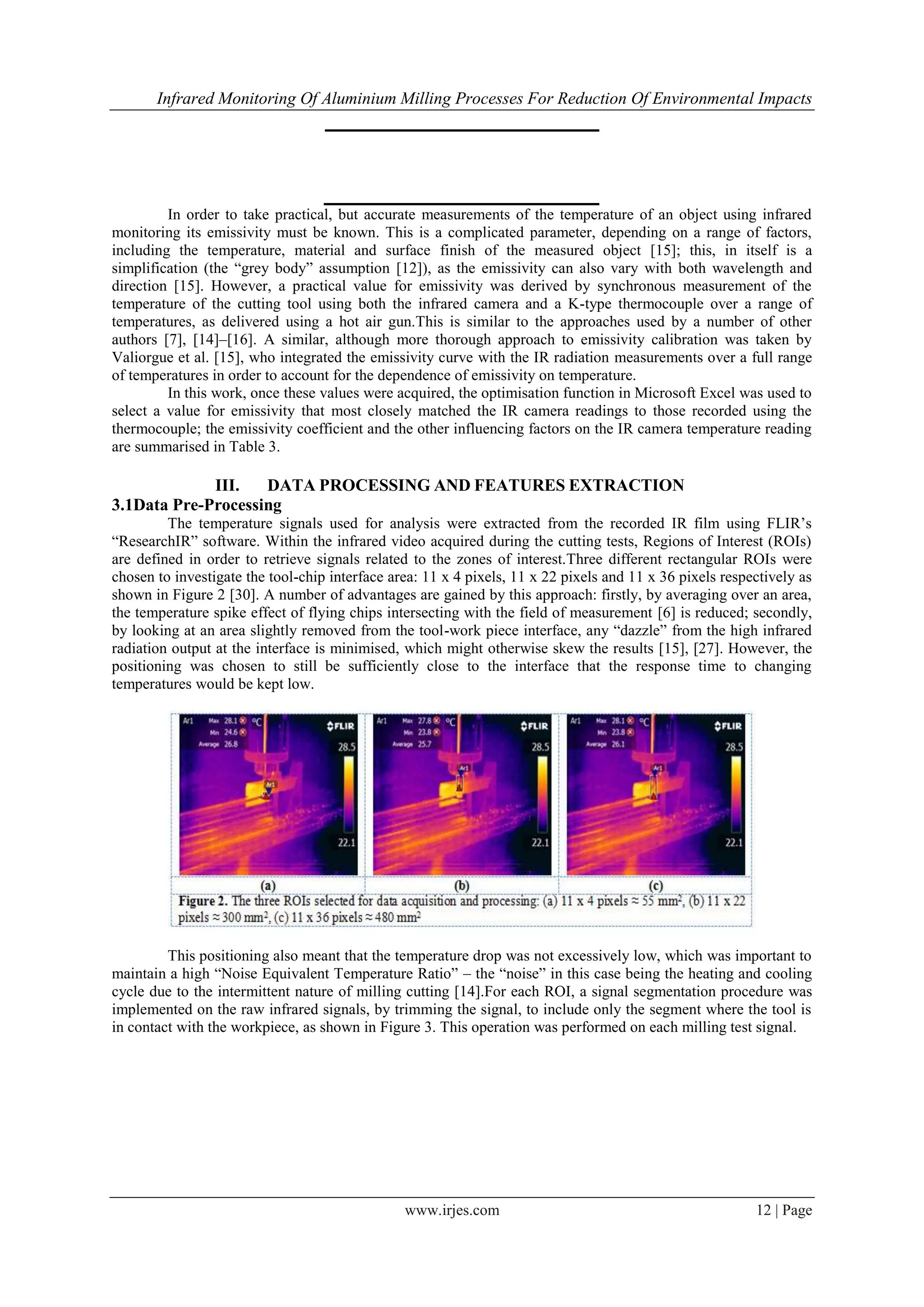 Infrared Monitoring of Aluminium Milling Processes for Reduction of Environmental Impacts | PDF