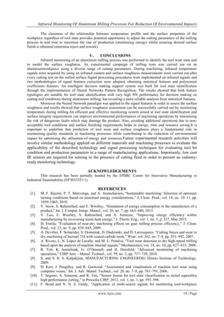 Infrared Monitoring of Aluminium Milling Processes for Reduction of Environmental Impacts | PDF