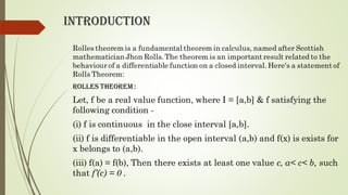 ROLLES THEOREM | PDF