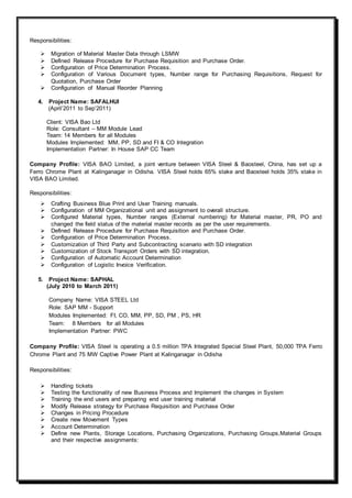 Resume - SAP MM | DOCX