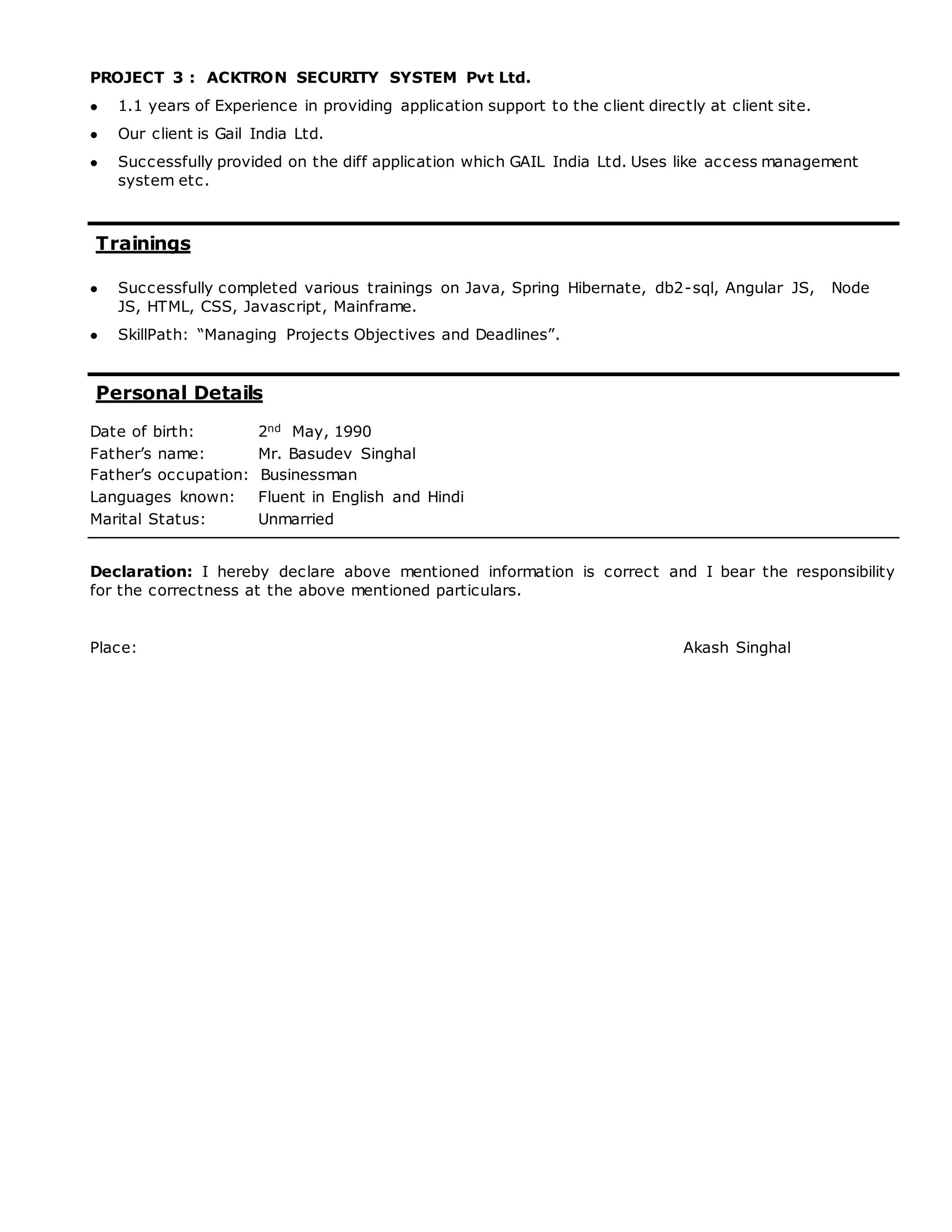 akash_resume | DOCX | Web Development | Internet