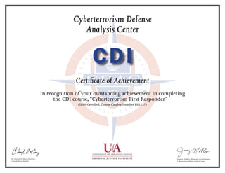 CDI- CFR Certificate Wolf | PDF
