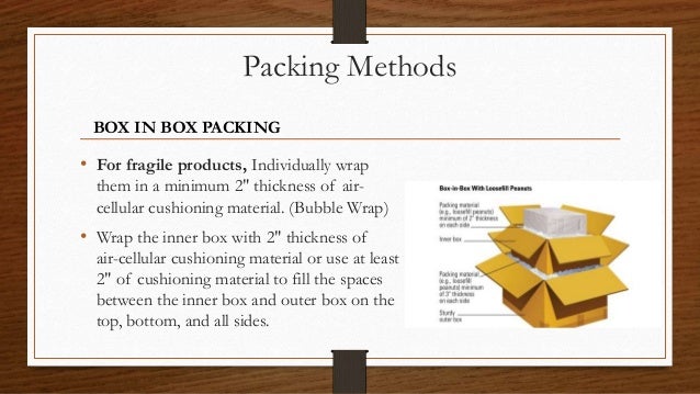 Packaging guidelines