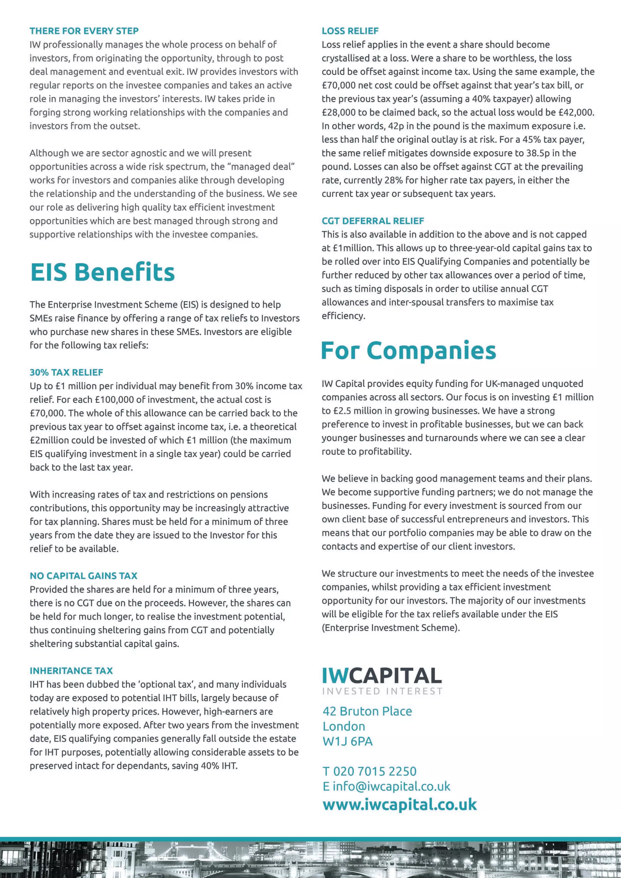 IW Capital Brochure | PDF