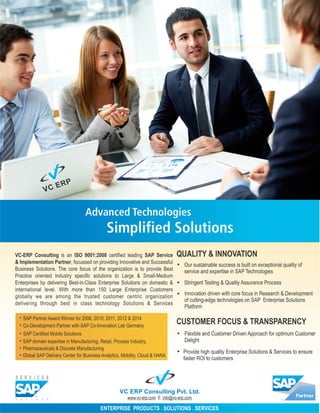 VC ERP Consulting_Corporate Brochure | PDF